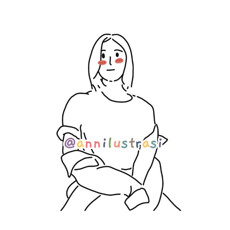 Jual Ilustrasi Wajah Line Art Custom [Softfile] Jasa Ilustrasi Lineart ...