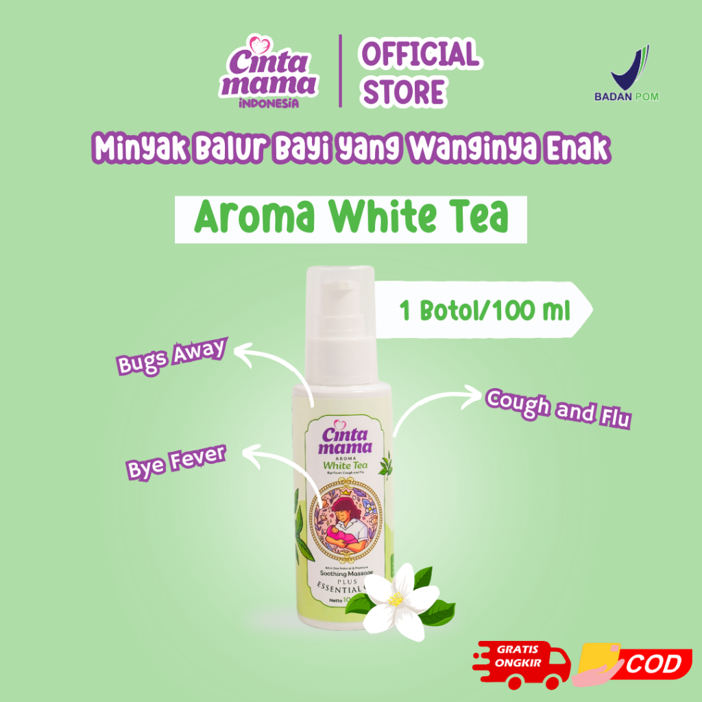 Jual Cinta Mama Aroma White Tea Minyak Telon Untuk Bayi 100 ML | Shopee ...