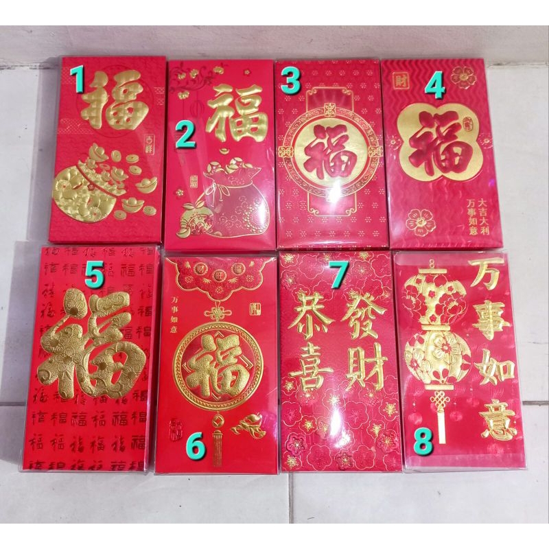 Jual Angpau Imlek Fuk Besar Box Mica / Angpao Imlek Hok Besar / Amplop ...
