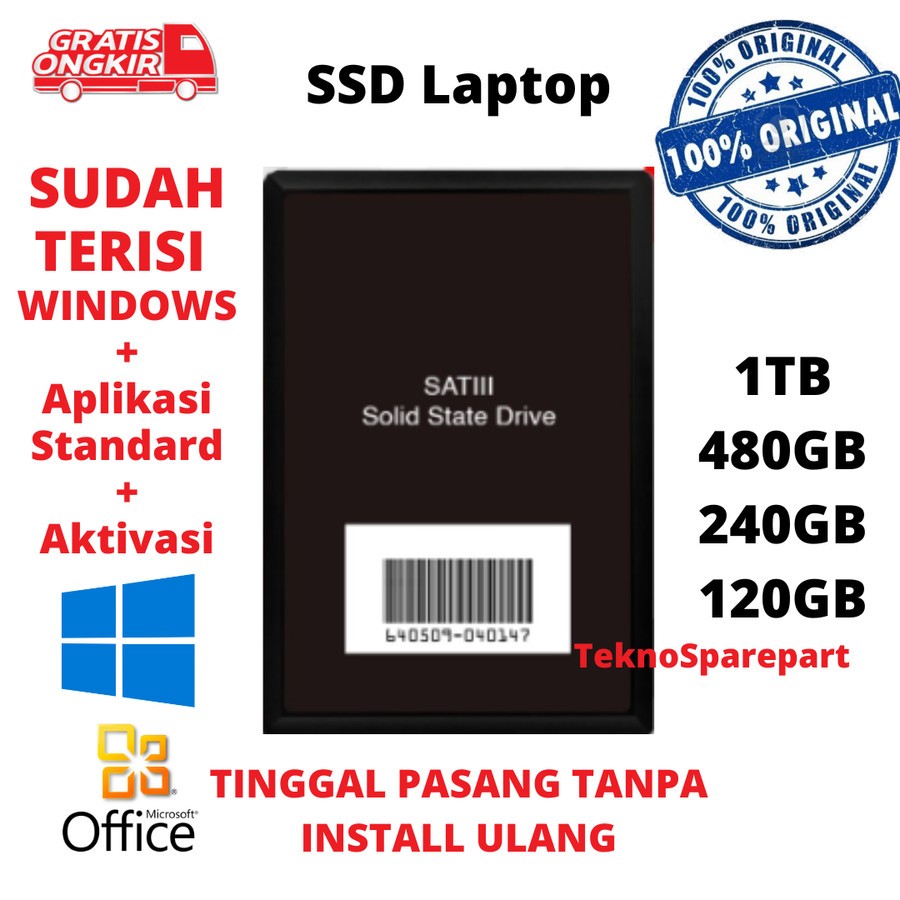 Jual SSD Laptop Komputer PC Isi Sistem Full Aplikasi | Shopee Indonesia