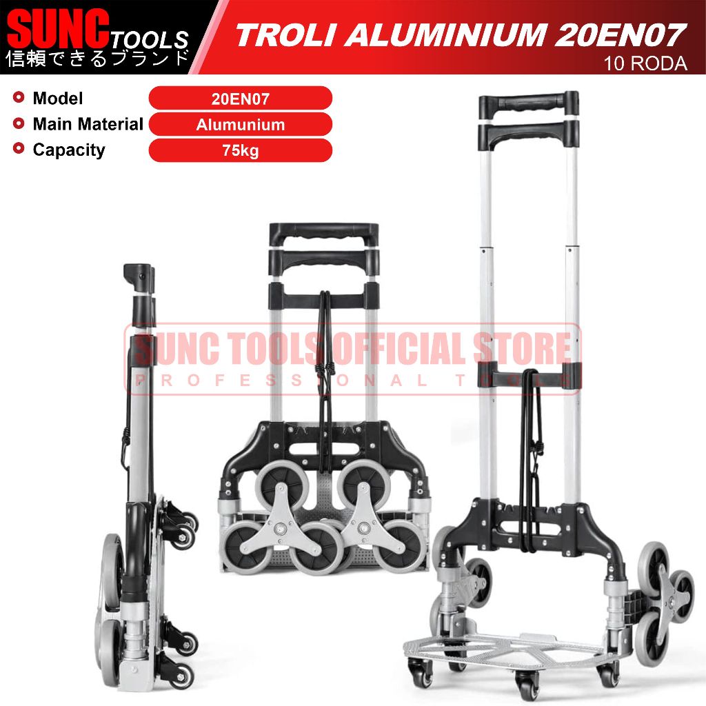 Jual SUNC TOOLS Troli Pendaki Tangga 10 Roda Trolley Stair Climbing ...