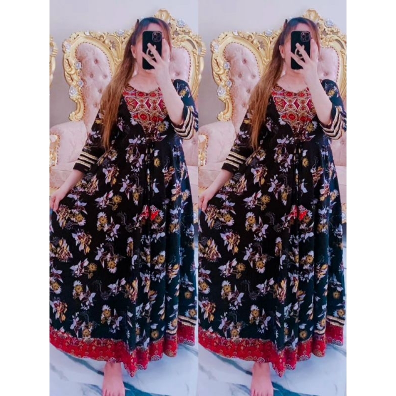 Jual Dress cantik ala" Indian kekinian klok 4 meter | Shopee Indonesia