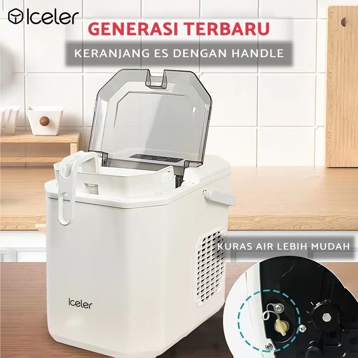 Jual Iceler Mesin Es Portable Ice Maker 12 Kg per Hari dengan 2 Handle ...
