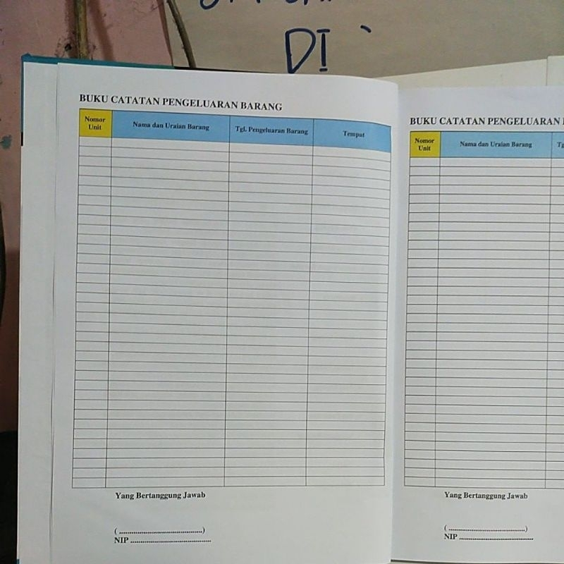 Jual Buku Catatan Pengeluaran Barang ( Urusan Administrasi Sarana ...