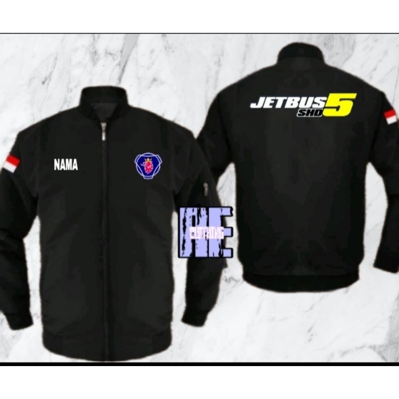 Jual NEW JAKET BOMBER JETBUS 5 BUSMANIA INDONESIA BISA COSTUM FREE NAMA ...