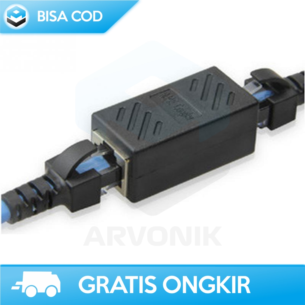 Jual KONEKTOR RJ45 FEMALE TO FEMALE CAT 15A16A SAMBUNGAN ADPTOR LAN ...