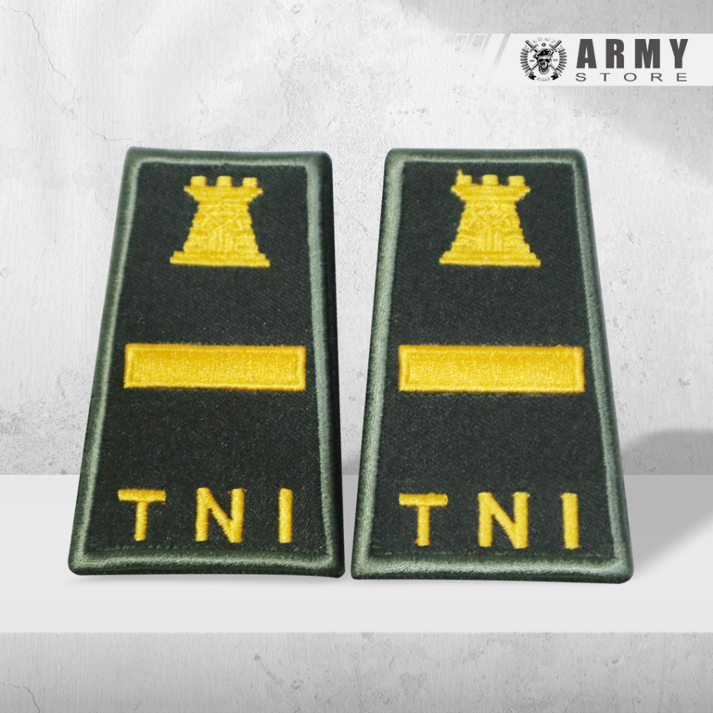 Jual Pangkat Bordir PDH TNI Zeni Letda Staf | Shopee Indonesia