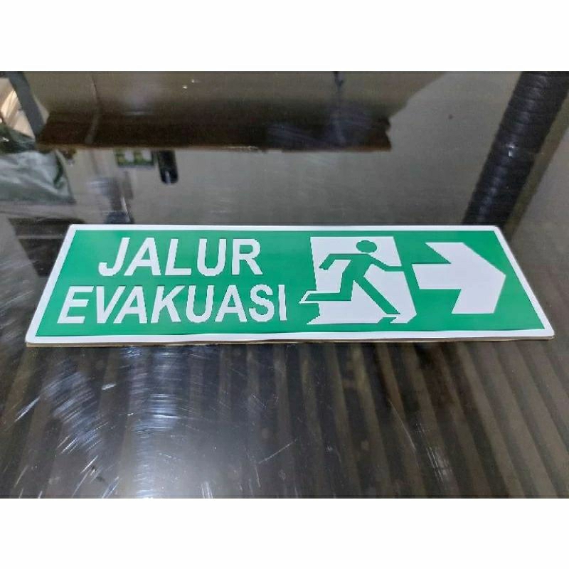 Jual Sign Rambu Akrilik Jalur Evakuasi/Stiker Akrilik Sign Jalur ...