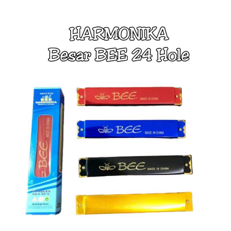 Jual Harmonika / Harmonica Bee Besar 24 Hole Alat Musik Tiup Harmonika ...