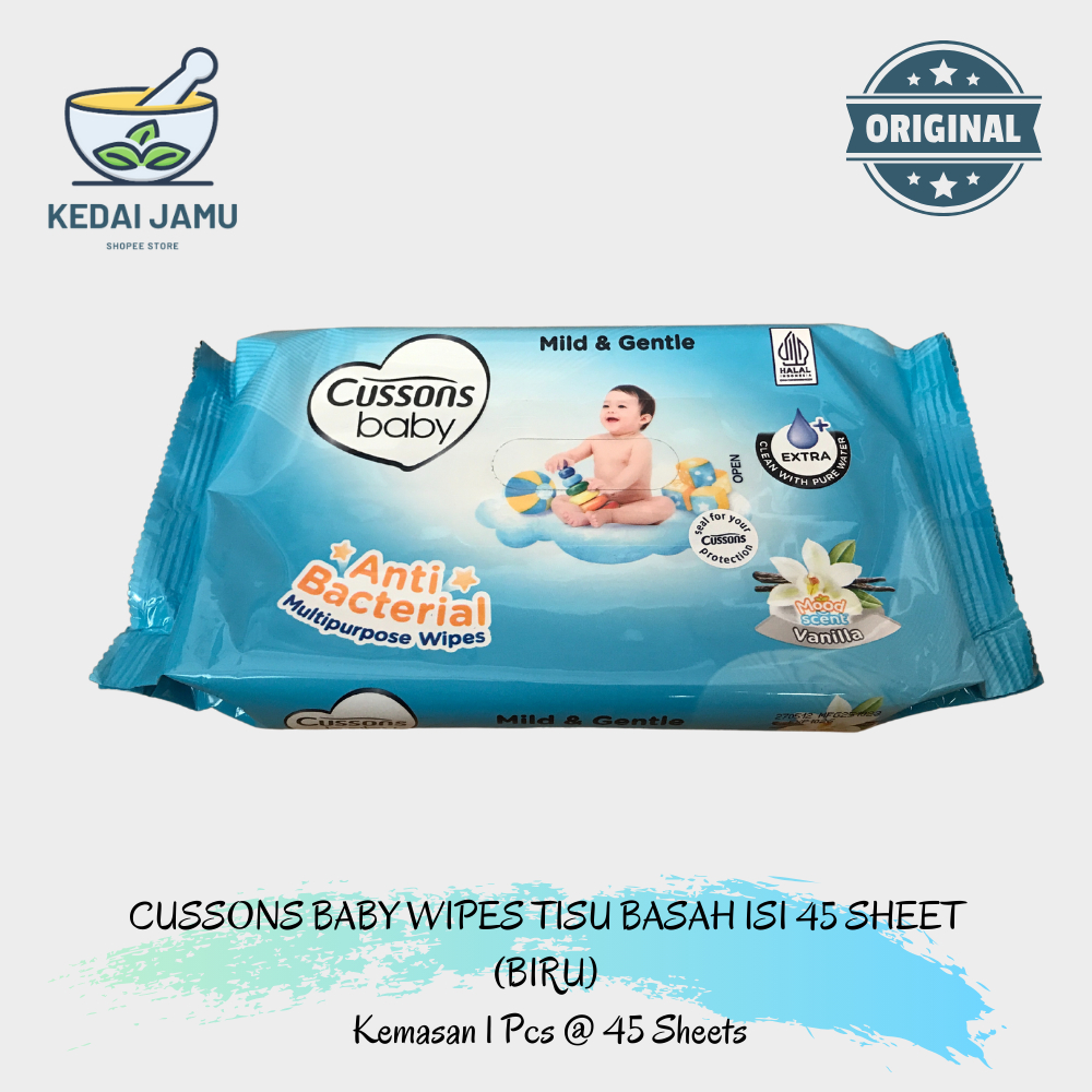 Jual TISSUE BASAH CUSSON WIPES ISI 45S ECERAN SATUAN | Shopee Indonesia