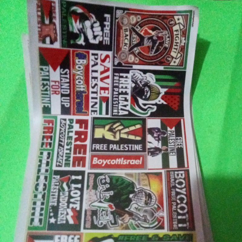 Jual 4 lembar stiker viral save Palestina | Shopee Indonesia