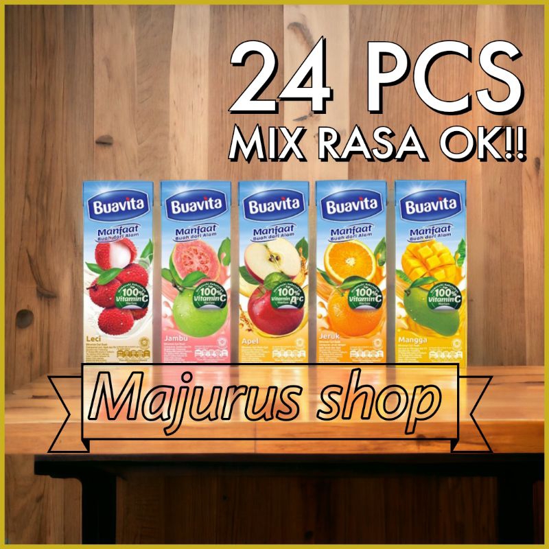 Jual CARGO-Buavita Jus Buah 245ml– 1 Dus Isi 24pcs | Rasa Apel | Jambu | Jeruk | Mangga | Lychee ...