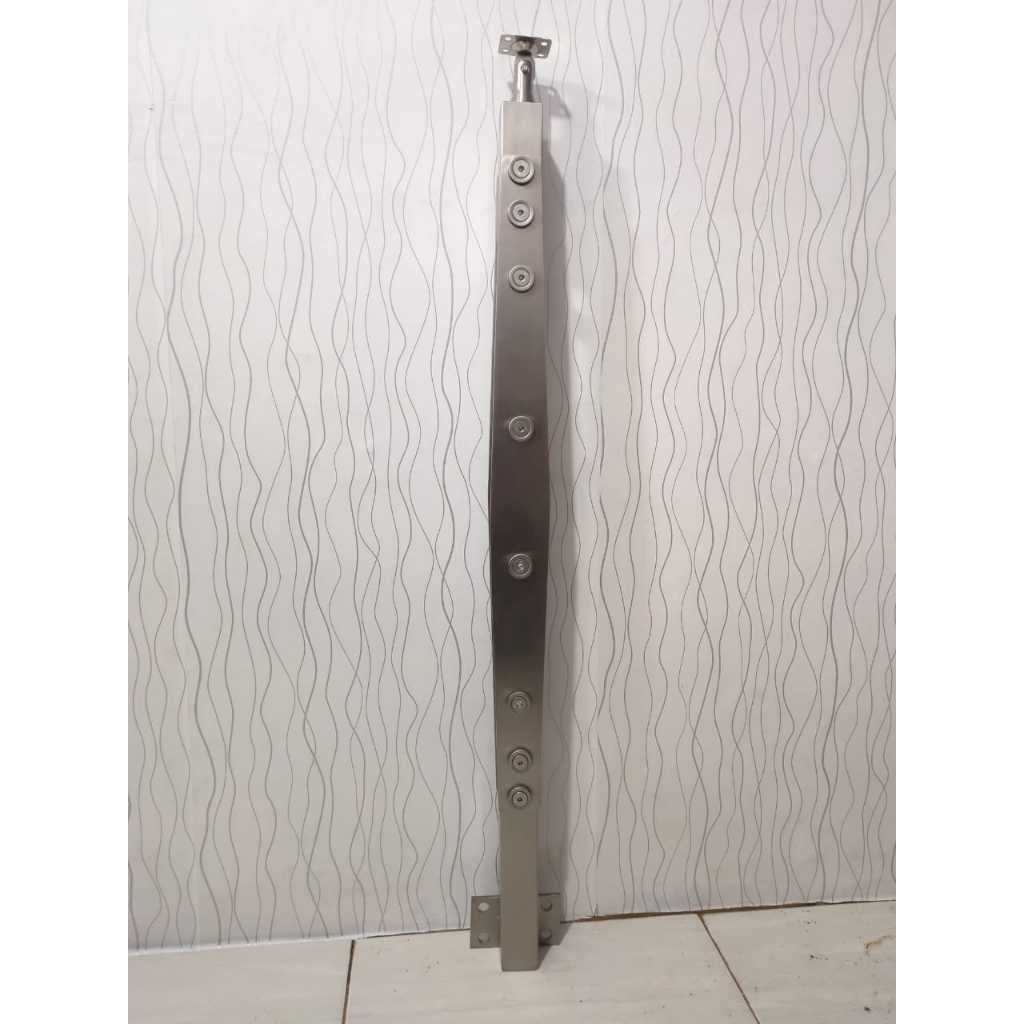 Jual Tiang Railing Tangga Stainless P-04 SUS 304 Doff Tapak Samping ...