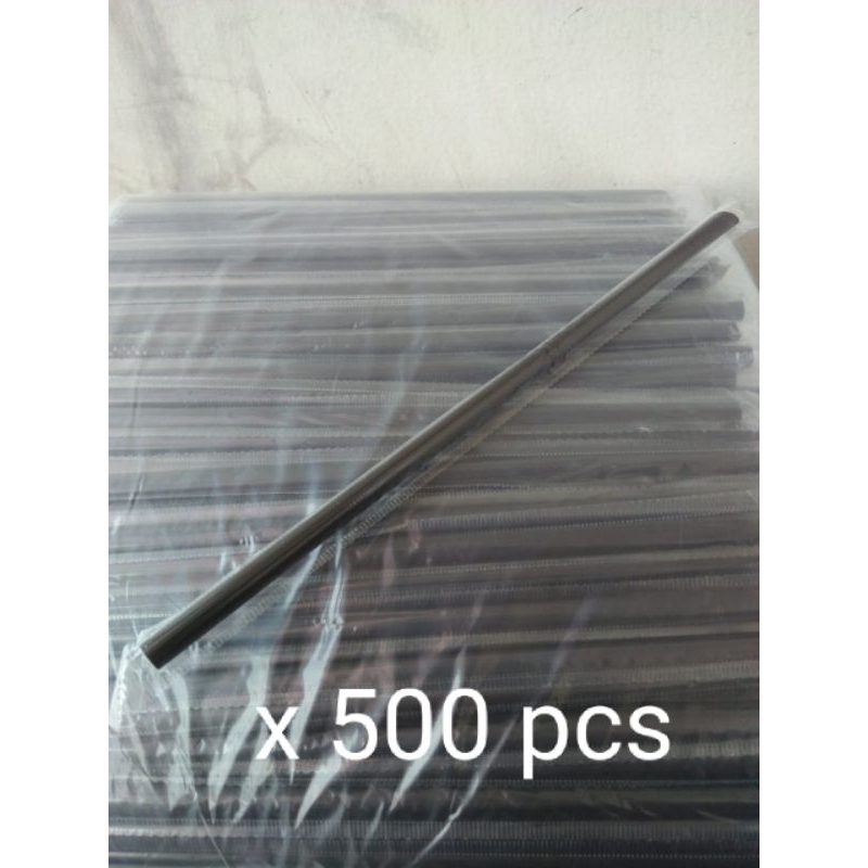 Jual Sedotan hitam Steril 6 mm x 20 cm- bungkus plastik Iancip ( 500 ...
