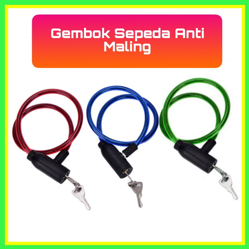 Jual Gembok Sepeda Skuter Helm Kunci Sepeda Lipat MTB Roadbike DLL ...