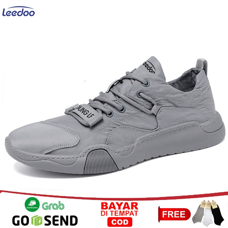 Jual Leedoo Sepatu Sneakers Original Kekinian Tali Casual Fashion Pria Kerja Sport Running Shoes ...