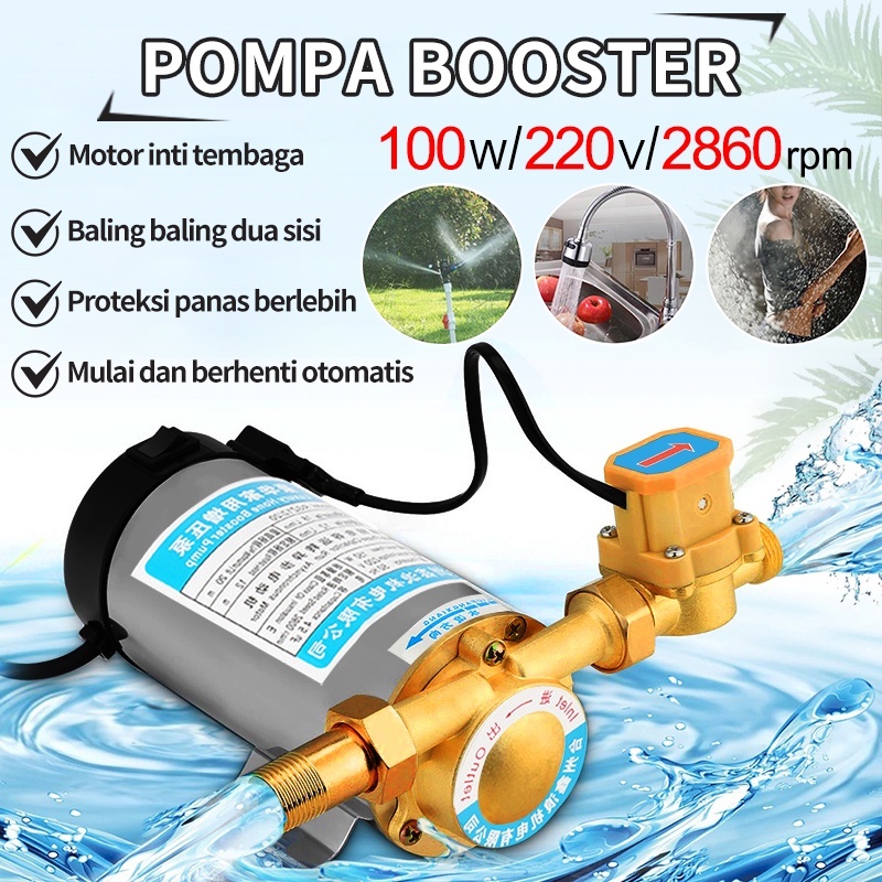 Jual Pompa Pendorong Tekanan Air Booster Pump 100 Watt Mesin Pompa Otomatis/Pompa booster ...
