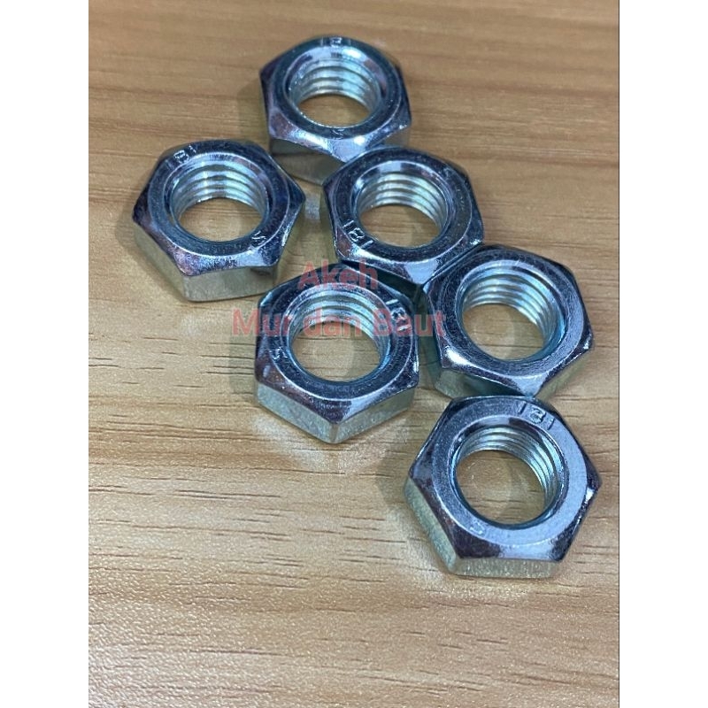 Jual Mur Besi Putih M14 / Mur Hex Nut M14 | Shopee Indonesia
