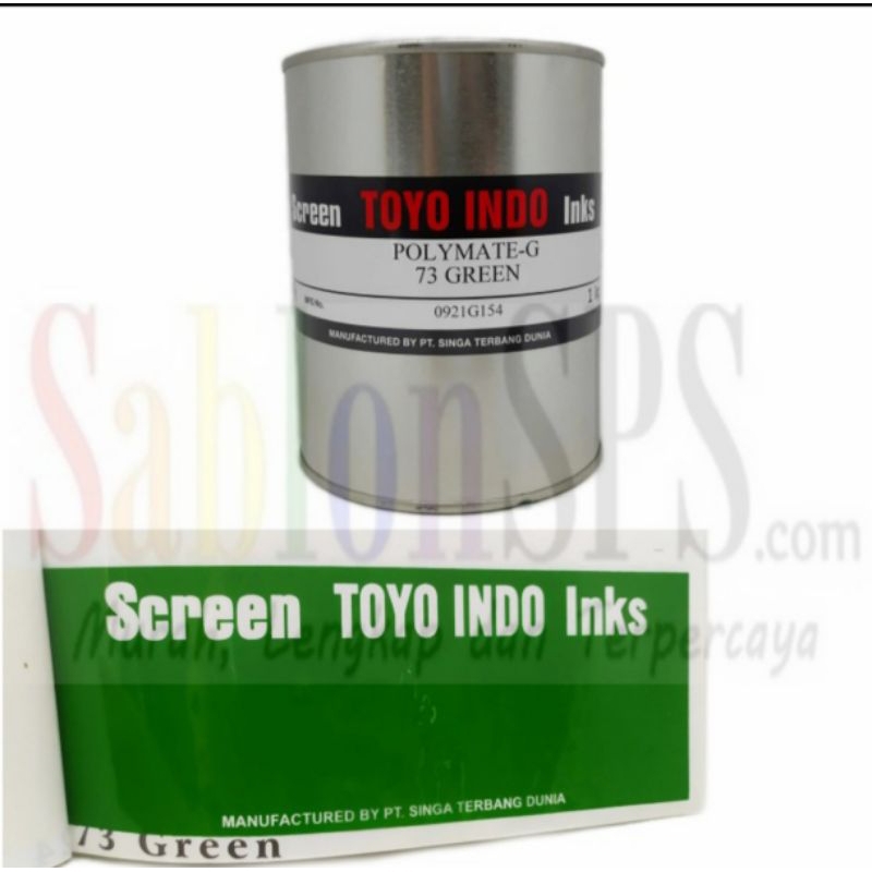 Jual TINTA TOYO POLYMATE GREEN G73 GREEN TINTA SABLON PLASTIK 1KG ...