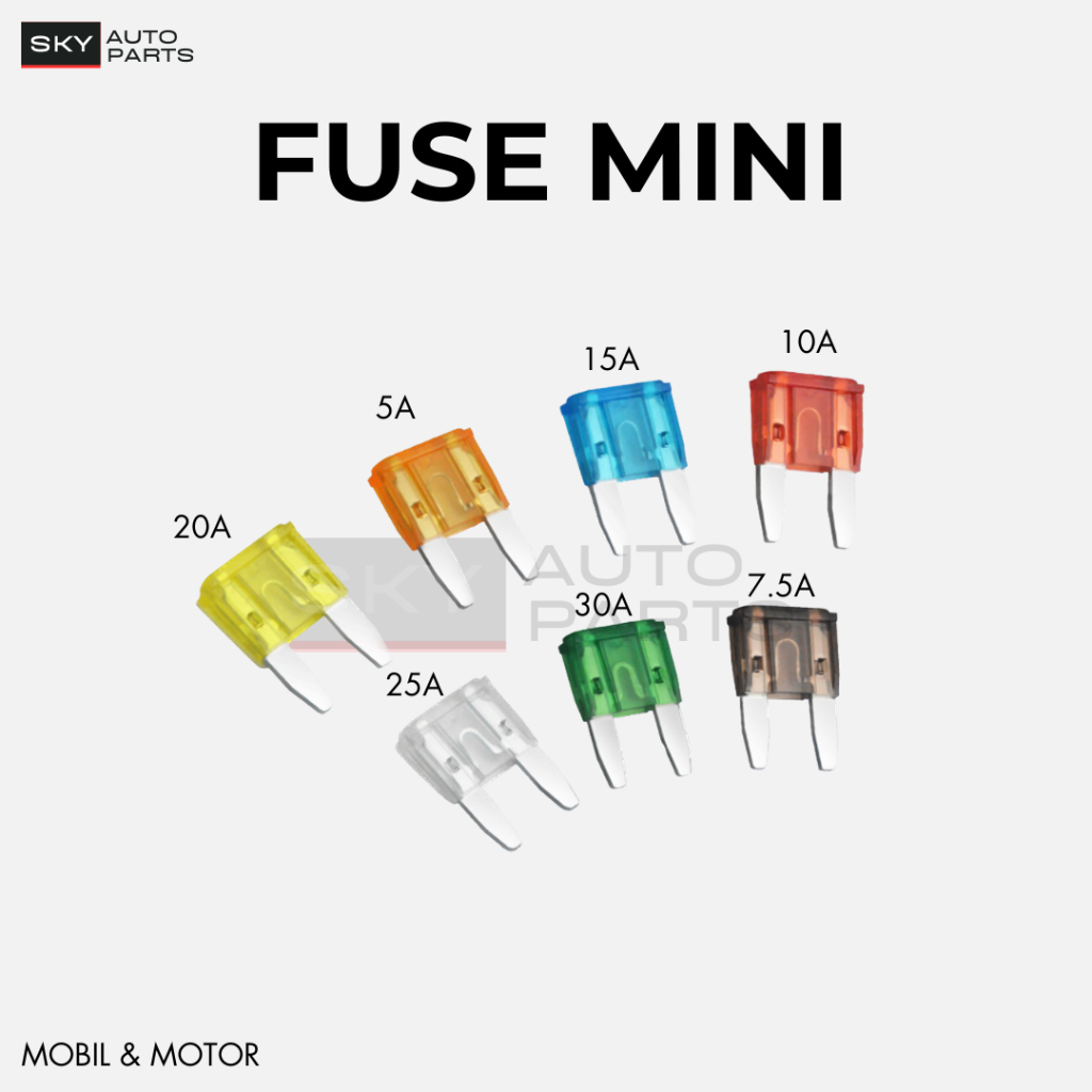 Jual FUSE DX MINI 5A / 7.5A / 10A / 15A / 20A / 25A / 30A - SEKRING TUSUK TANCAP KECIL MOBIL ...