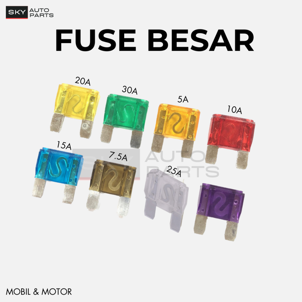 Jual FUSE DX BIG 5A / 7.5 / 10A / 15A / 20A / 25A / 30A - SEKRING TUSUK ...