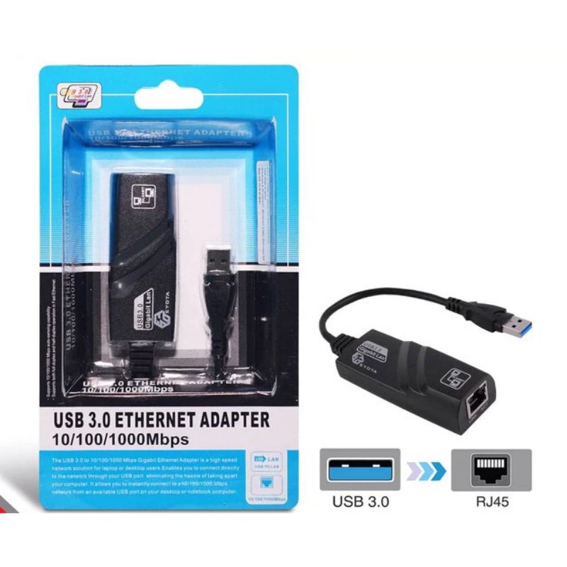 Jual Converter USB to LAN - Konektor USB to LAN RJ45 1000 Mbps | Shopee ...