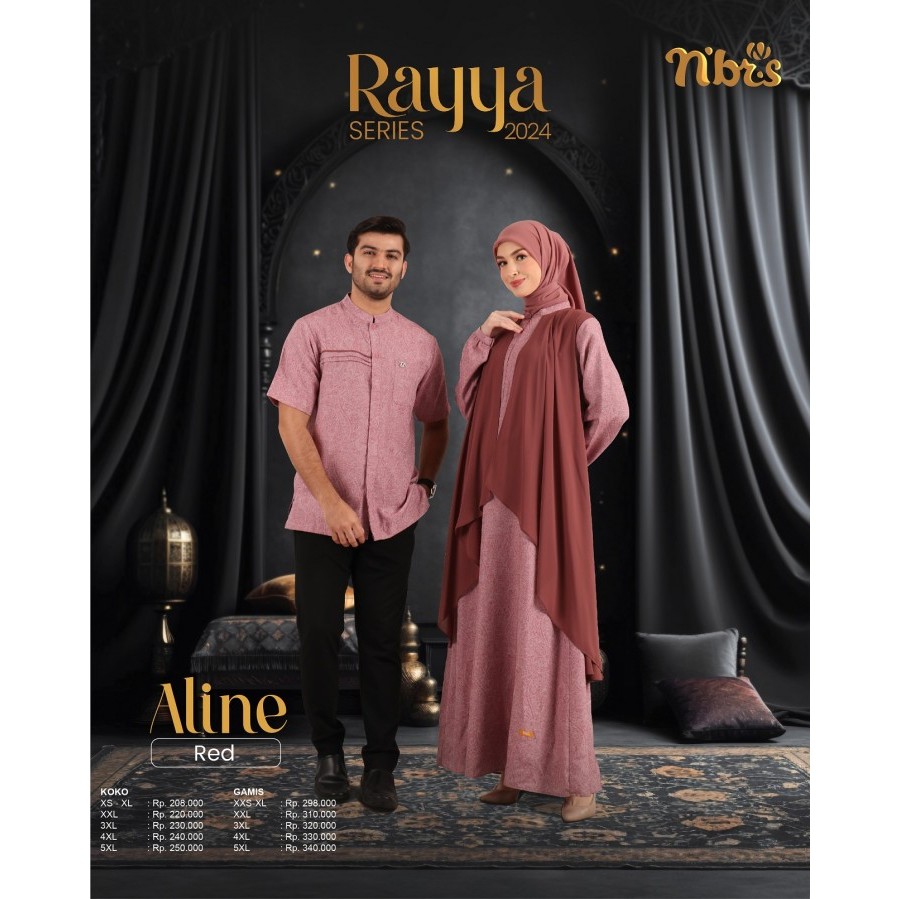 Jual RAYYA SERIES NIBRAS 2024 "ALINE RED" / NEW SARIMBIT NIBRAS 2024 ...