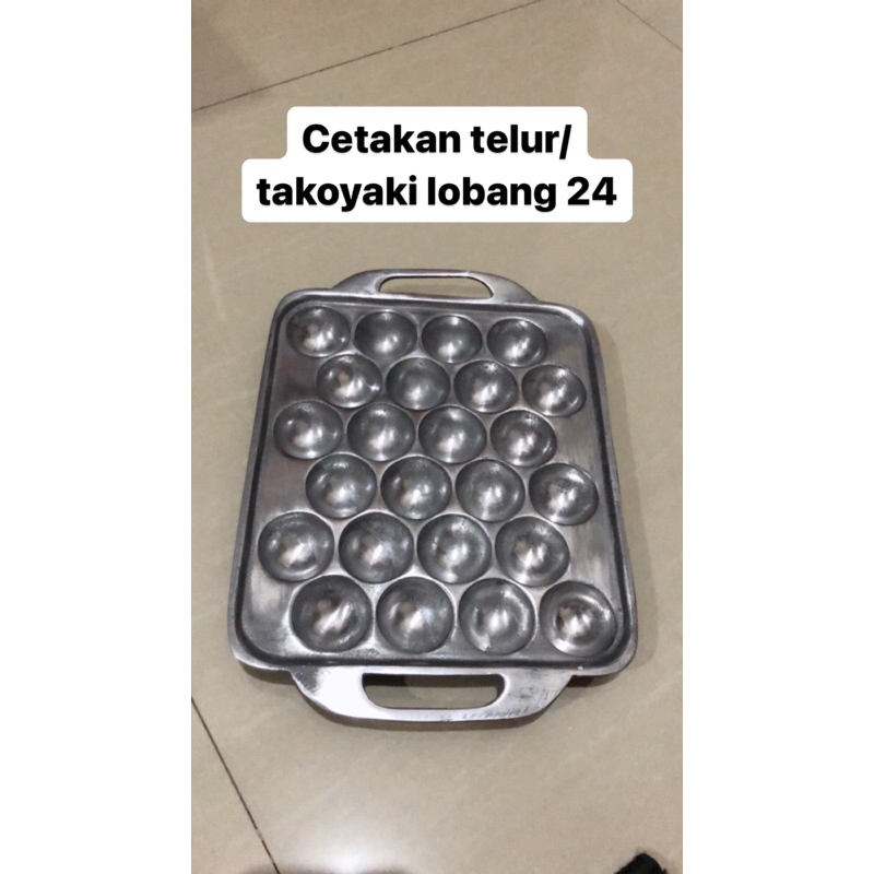 Jual Cetak Telur Congkel Takoyaki isi 24 alumunium tebala | Shopee ...