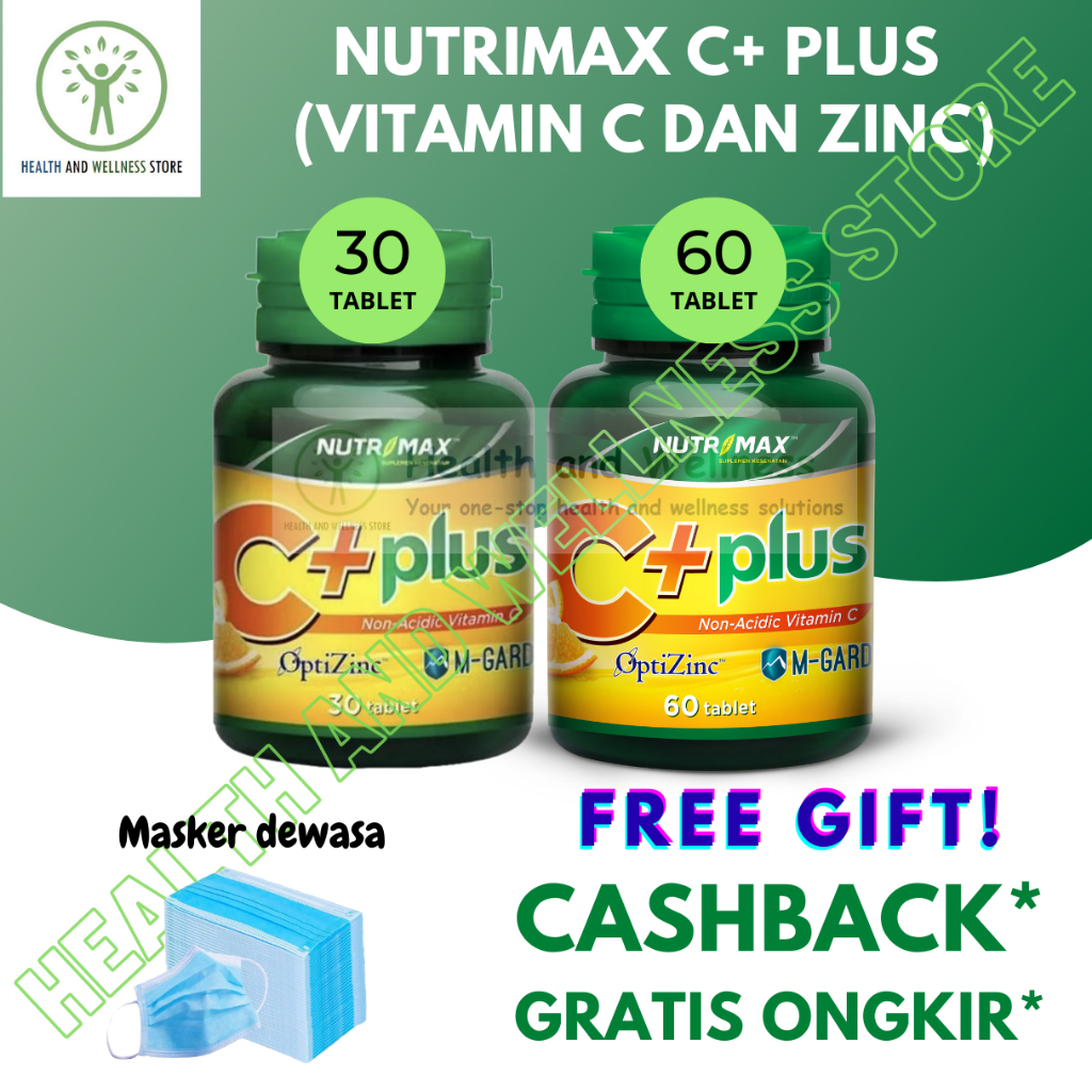 Jual Nutrimax C+ Plus Vitamin C Plus Vit C 60 Tablet | Shopee Indonesia