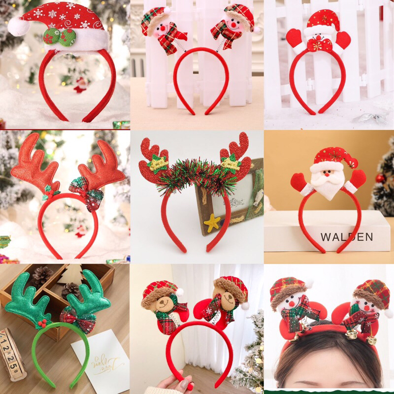 Jual Bando natal / bando santa / christmas bandana / bando reindeer ...