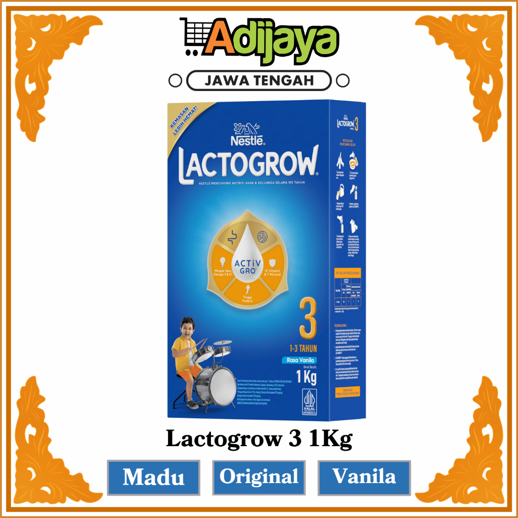 Jual Nestle Lactogrow 3 Susu Pertumbuhan Rasa Madu Original Vanilla 1-3 ...