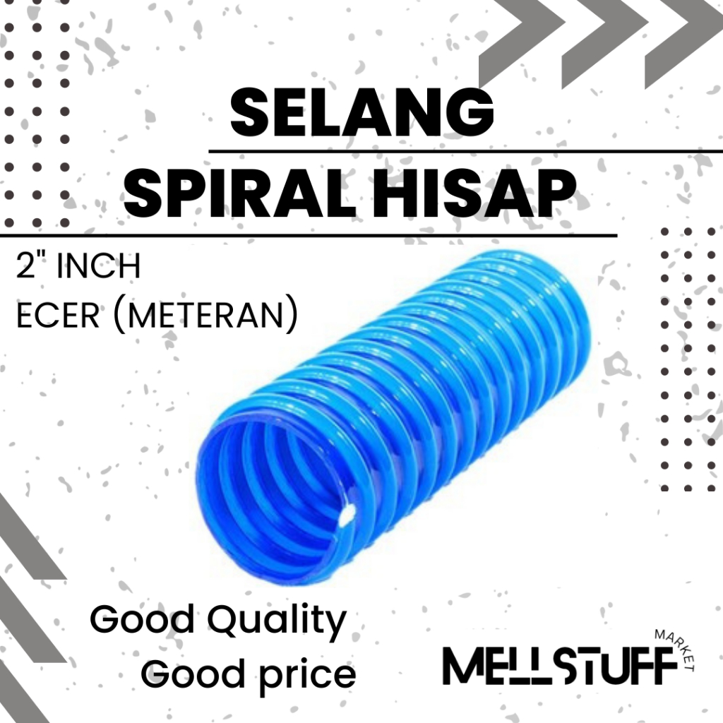 Jual Selang Spiral Hisap 2" Inch Meteran (Eceran) Selang Air HIsap Best ...