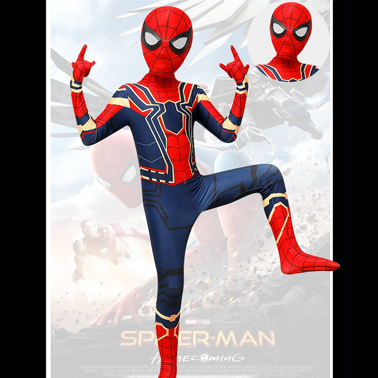 Jual Baru Cosplay Dewasa Laba -laba Pria Gwen Besi Spiderman Kostum+Topeng Cosplay Superhero ...
