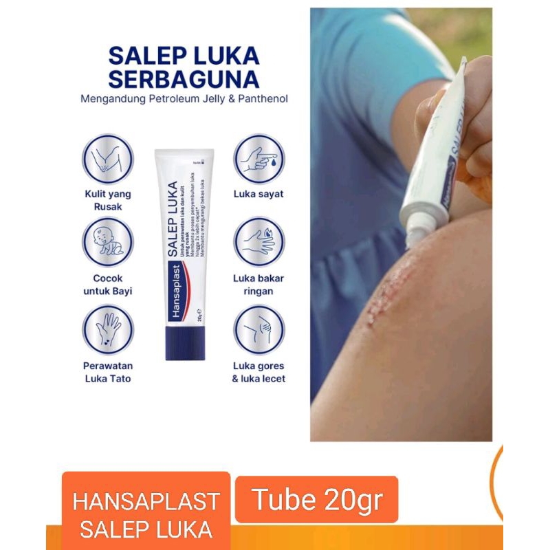 Jual HANSAPLAST Tube SALEP LUKA With Antiseptik & Antibacterial 20g ...