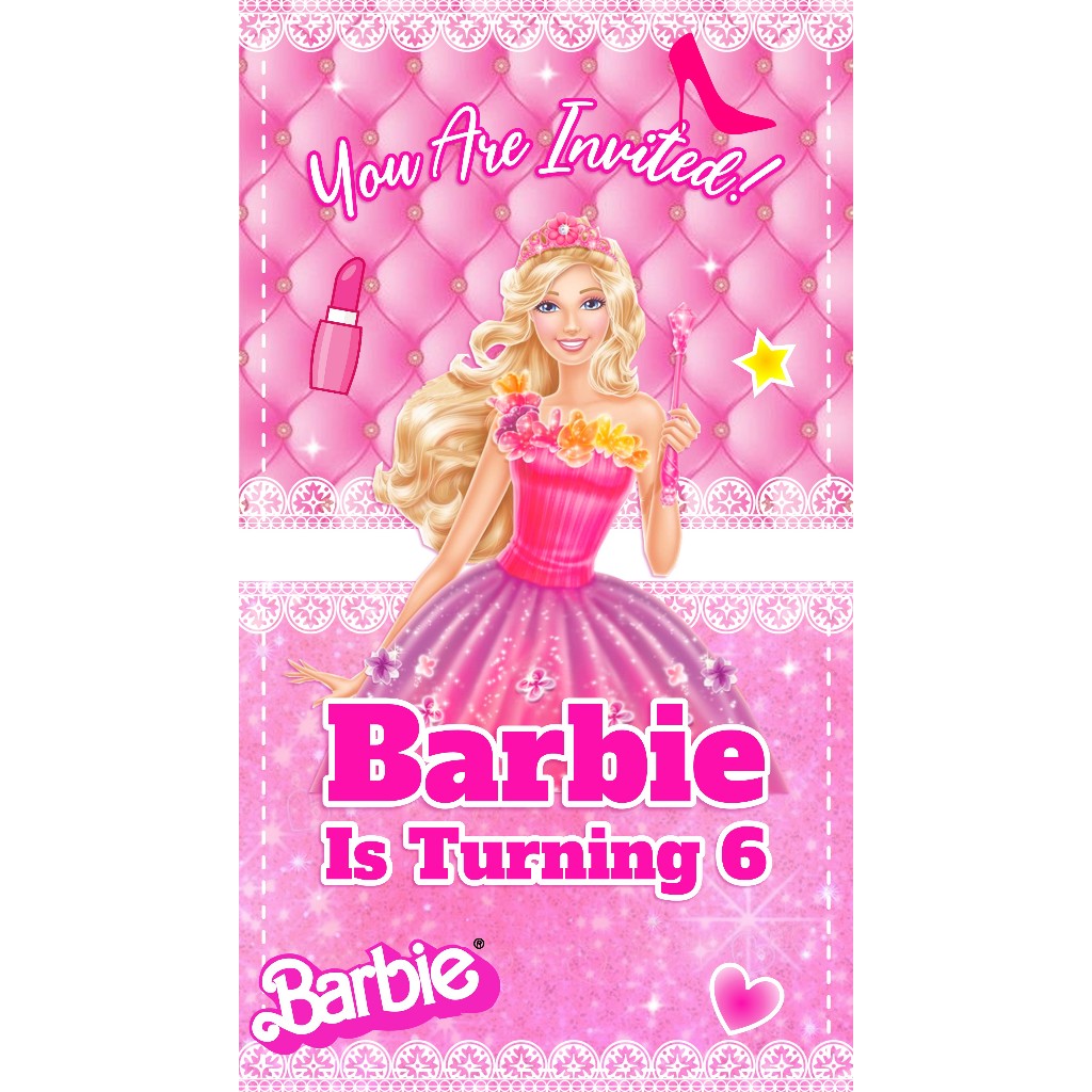 Jual UNDANGAN DIGITAL ULANG TAHUN ANAK BARBIE VIDEO/JPG KODE 106 ...