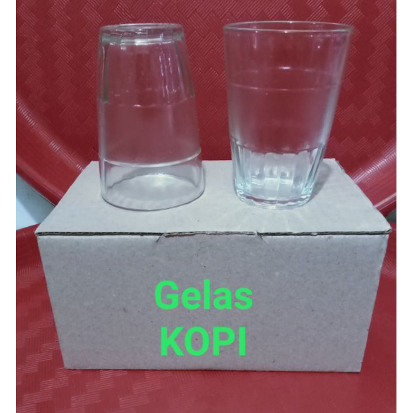 Jual Model Baru Gelas Kaca Kecil/Kopi isi 6pcs | Shopee Indonesia