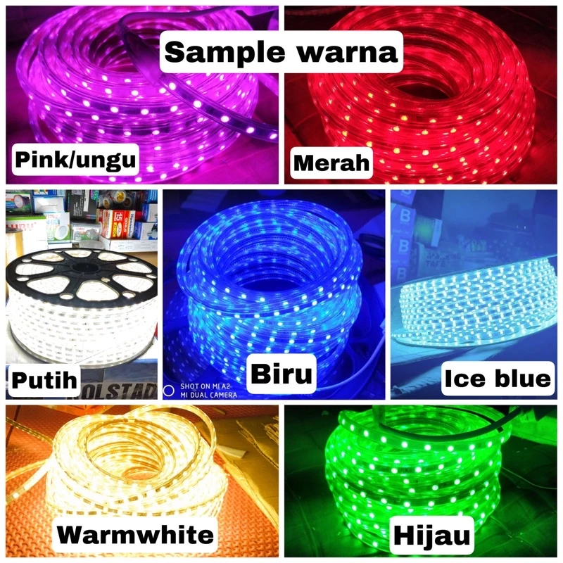 Jual LED STRIP SELANG 5050 PANJANG 1 METER BONUS SOCKET/COLOKAN ...