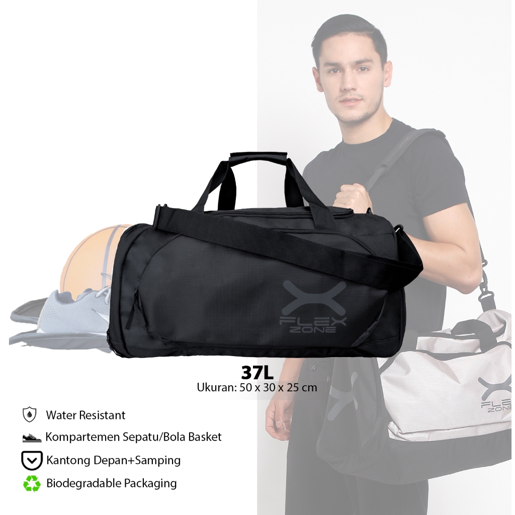 Jual FLEXZONE Gym Bag Tas Olahraga Fitness Badminton Renang FAB-001 ...