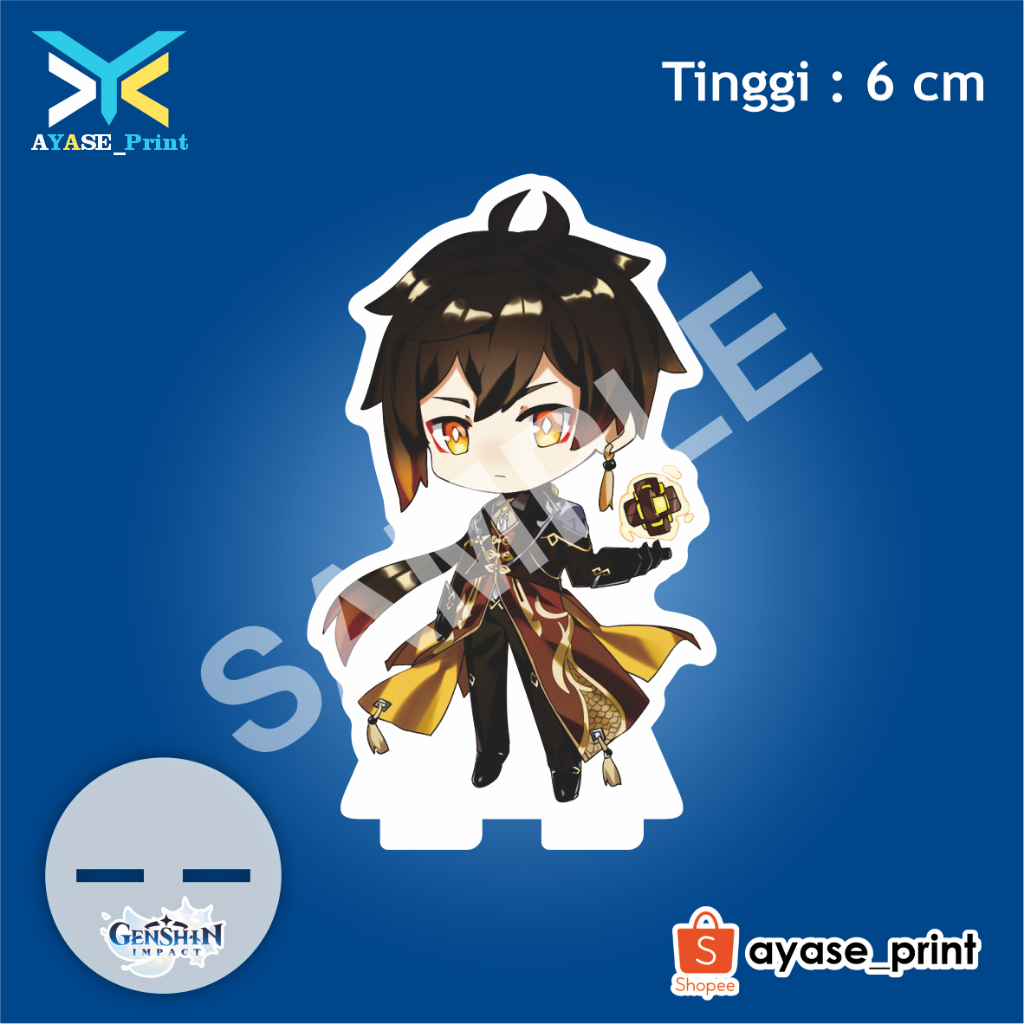 Jual Standee Akrilik Mini GENSHIN IMPACT CHIBI LIYUE KARAKTER | Aether ...