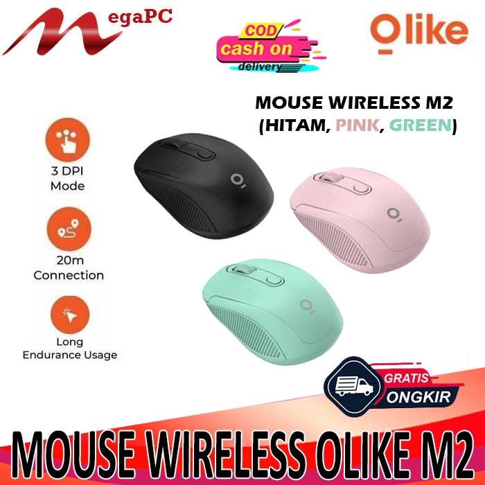 Jual Mouse Wireless Optical Olike M2 Mouse Comfortable Accurate 2.4G ...
