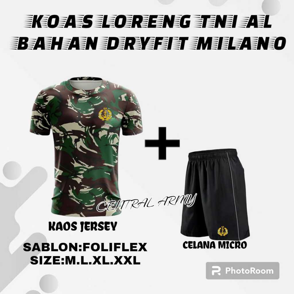 Jual Kaos Loreng TNI Baju Loreng TNI AL Kaos Loreng Bahan DRYFIT MILANO ...