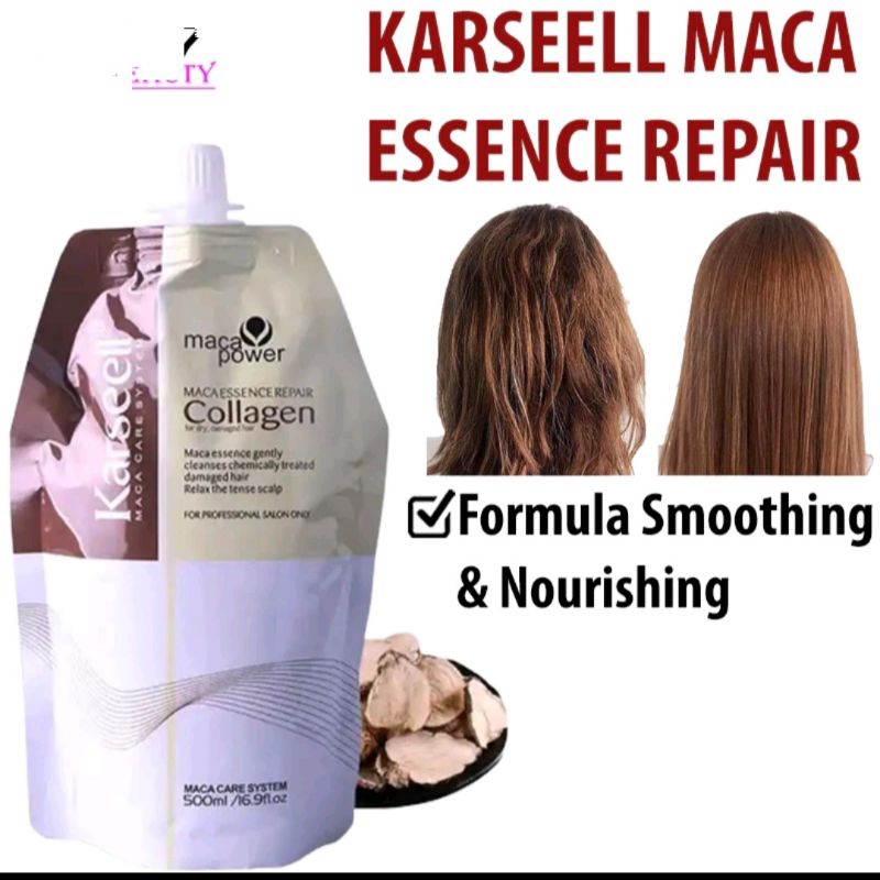 Jual karseell maca essence repair collagen hair mask pouch | Shopee ...