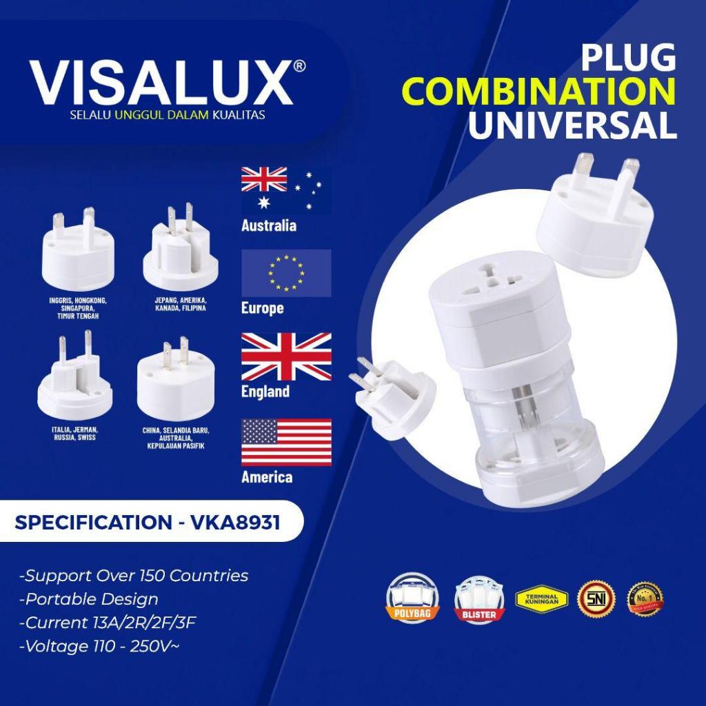 Jual TRAVEL ADAPTOR UNIVERSAL /MULTI PLUG COMBINATION VISALUX 8931/8941 | Shopee Indonesia