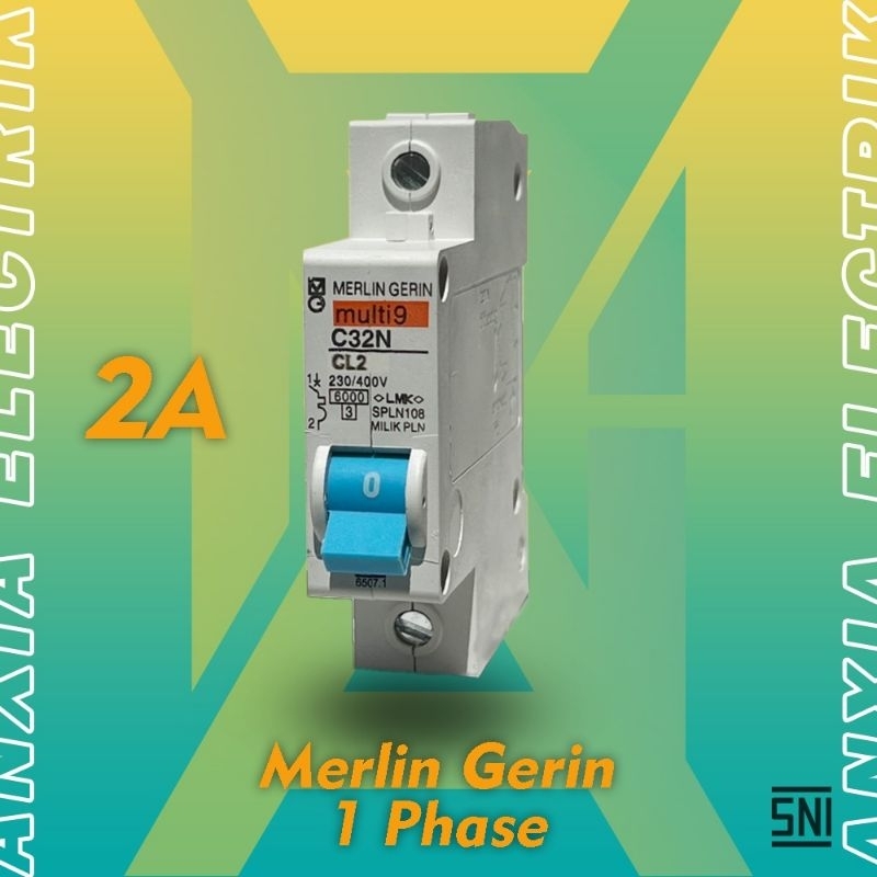 Jual MCB Merlin Gerin 1 Phase 2A,4A,6A,10A,16A,20A,25A,32A,40A,50A,63A | Shopee Indonesia