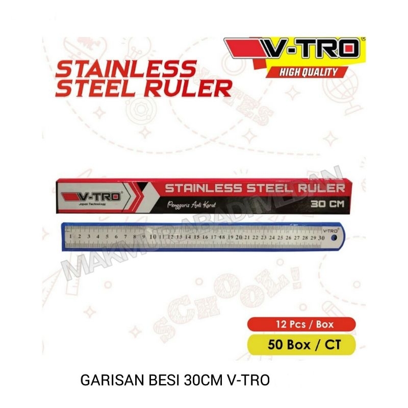 Jual (1Pcs) Penggaris Besi 30cm/Garisan Besi 30cm Stainless Steel/Ruler Besi 30 cm | Shopee ...