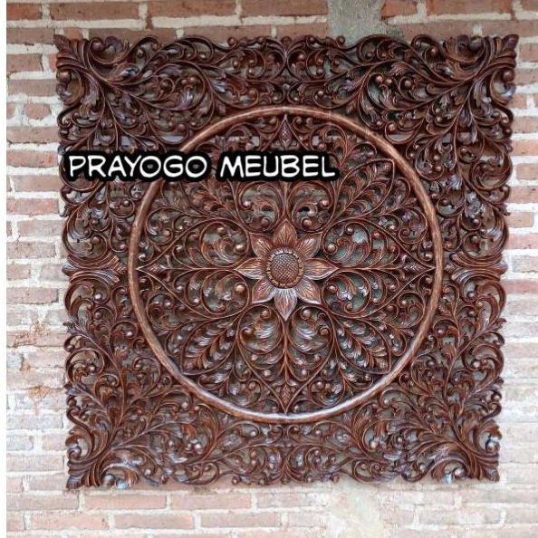 Jual panel hiasan dinding ukir khas bali antik kayu jati jepara ...