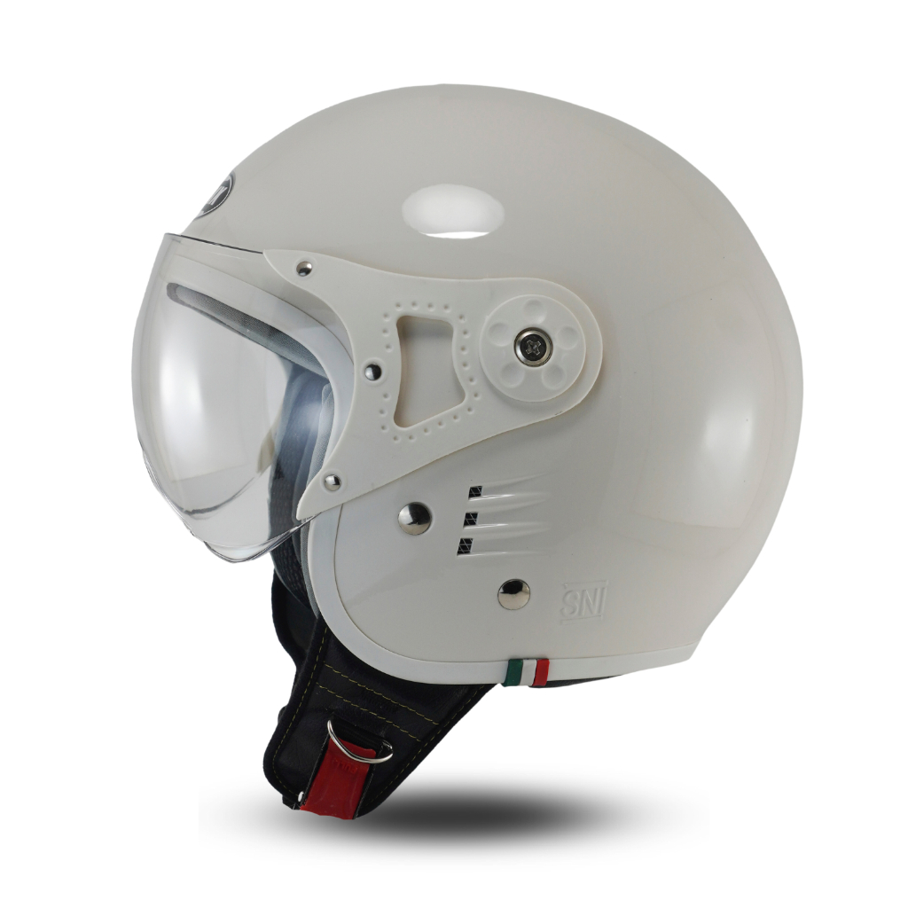 Jual RSIX HELM BOGO PILOT ITALY RETRO FULL LEHER SNI PRIA WANITA DEWASA ...