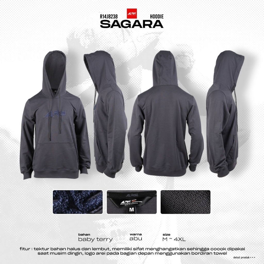 Jual Hoodie Pria Sagara Arei Outdoorgear | Shopee Indonesia
