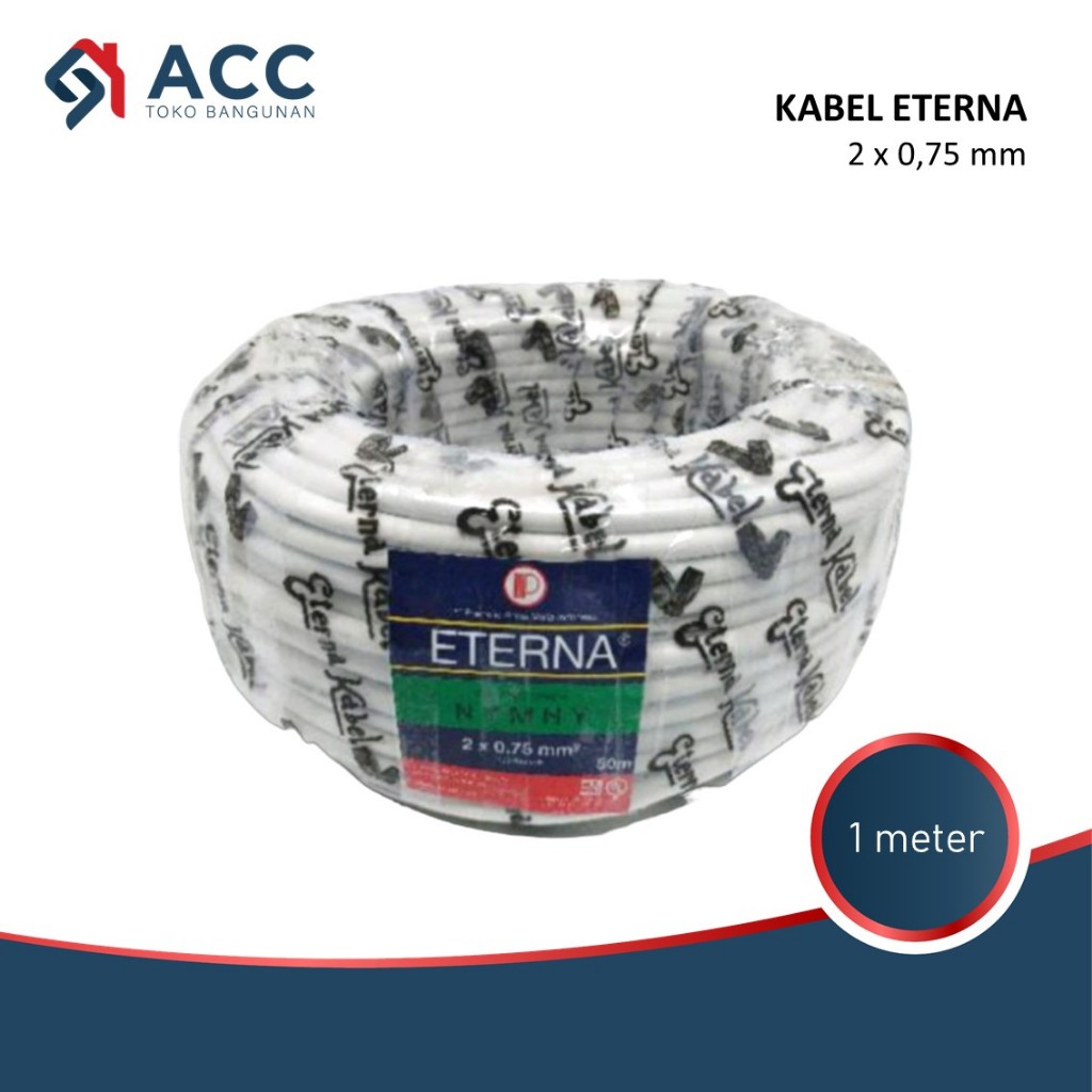 Jual Kabel Eterna NYMHY 2x0.75 Ukuran 1 Meter | Shopee Indonesia