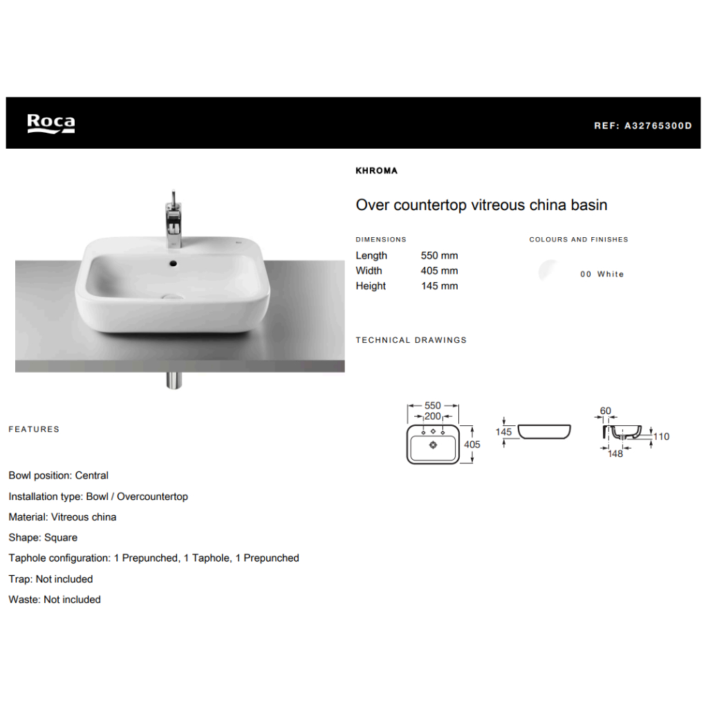 Jual Wastafel Meja Roca Khroma | Shopee Indonesia